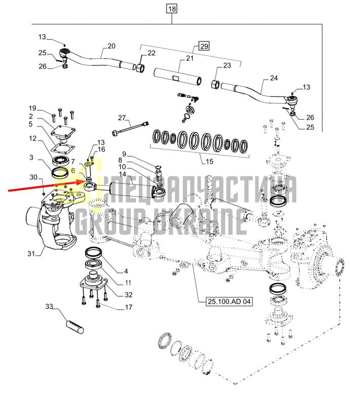 ᐈ Купити 87674624 (87026499, 87554192) Розпірна втулка г/циліндра New ...